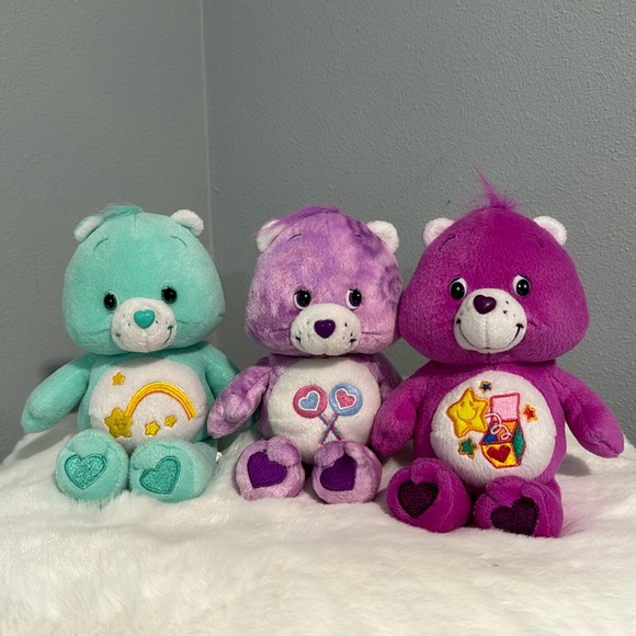Care Bears | Toys | Lot Of Three Mini Care Bears Plush Toys | Poshmark